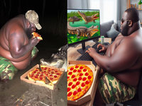 Who Is 'Gumbo Slice?' The Viral AI-Generated Meme Man Eating Pizza And Kicking A... | Know Your Meme